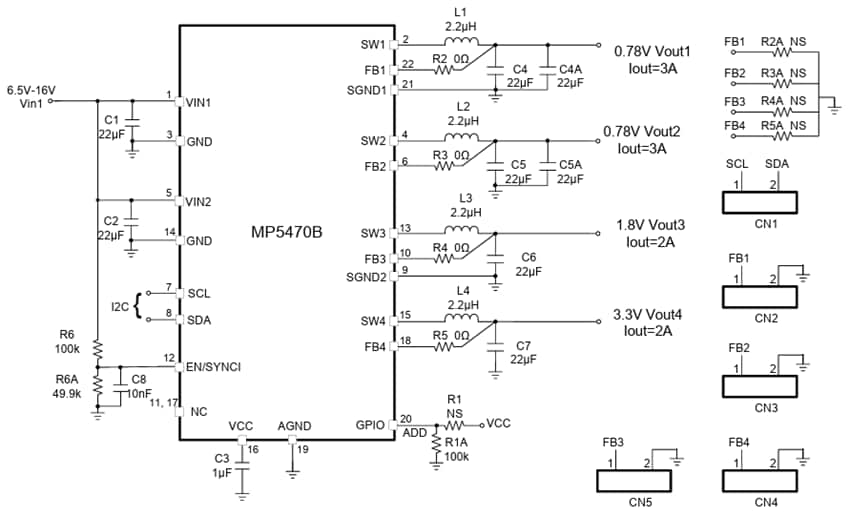 EV5470B-L-00A Evaluation Board - MPS | Mouser